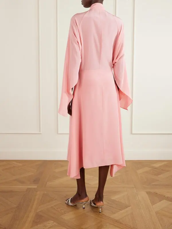Stella McCartney Tie-detailed Silk Midi Dress