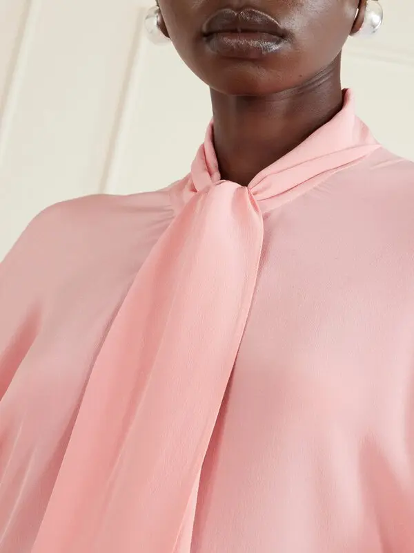 Stella McCartney Tie-detailed Silk Midi Dress