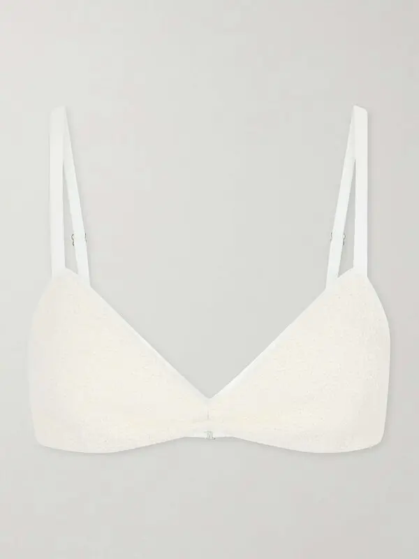 Khaite Talita Cotton-blend Poplin Bralette - Neutral