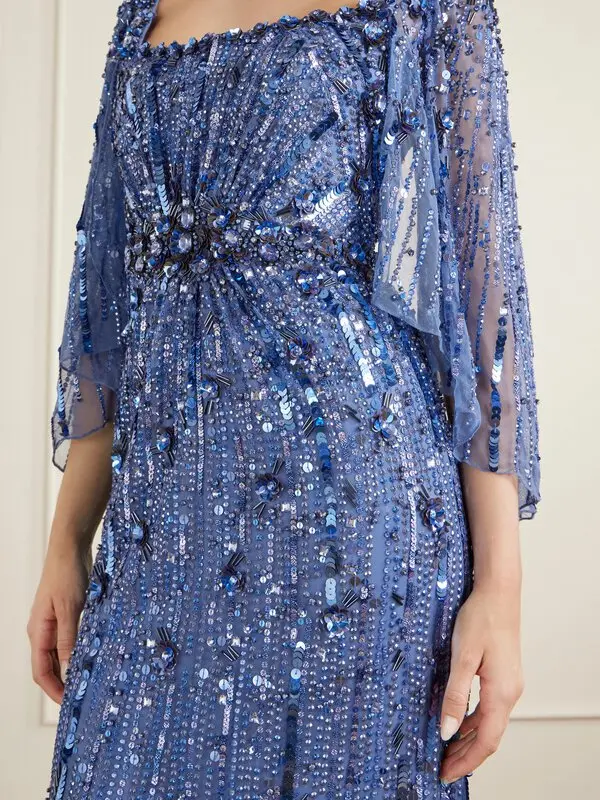 Jenny Packham Sequin-embellished Tulle Gown