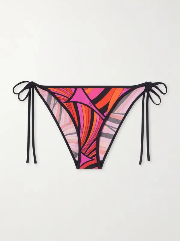Emilio Pucci Striped Bikini Briefs - Pink