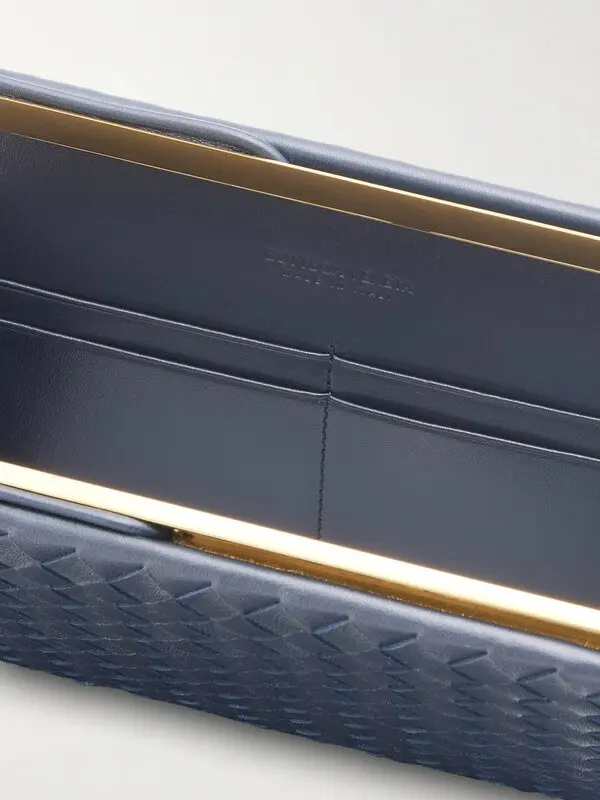 Bottega Veneta Mezzanotte Intrecciato Leather Wallet