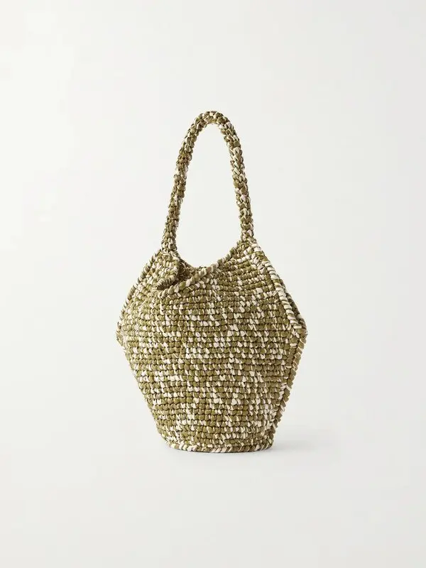 Khaite Lotus Mini Woven Tote - Green