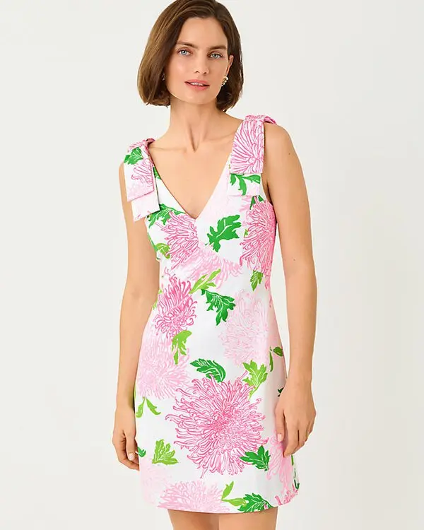 Lilly Pulitzer® Janine Skirted Romper With Bow Detail - Resort White Lil Go With The Flow