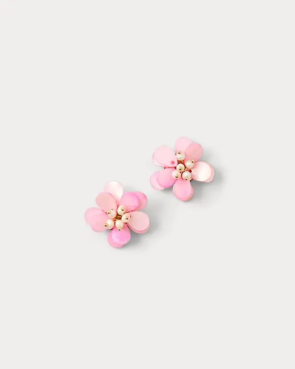 Lilly Pulitzer® Mother Of Pearl Floral Earrings - Pink Muse