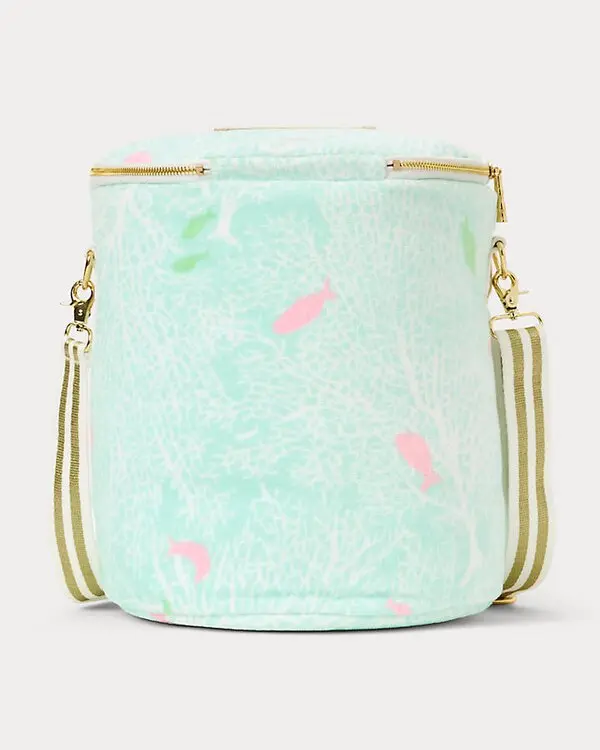Lilly Pulitzer® Cylinder Cooler Bag With Gold Accents