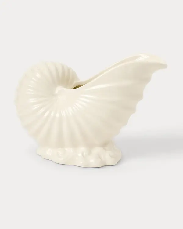 Lilly Pulitzer® Ceramic Nautilus Shell Planter - White
