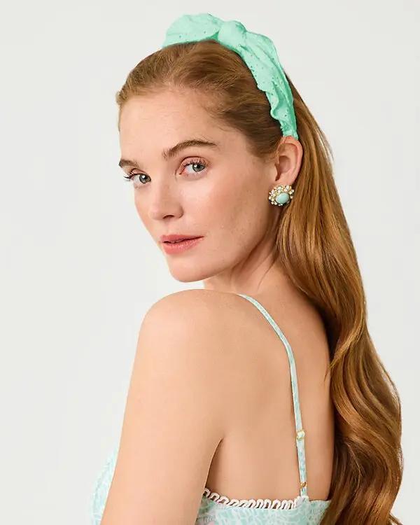 Lilly Pulitzer® Knotted Eyelet Headband - Mint