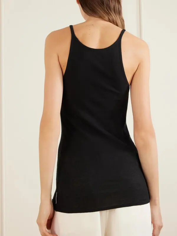 Calvin Klein Alicia Cotton-blend Jersey Tank Top - Black