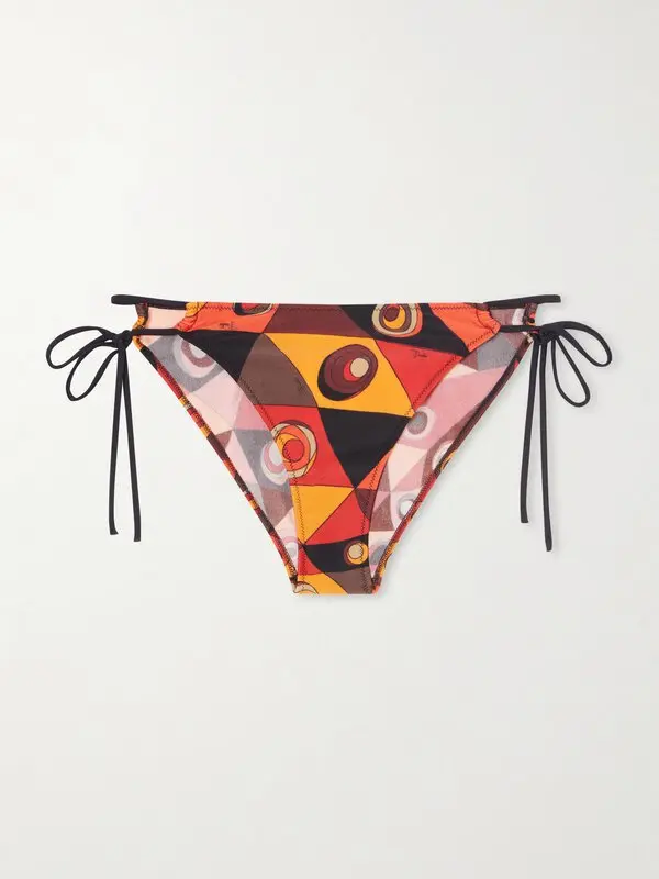 Emilio Pucci Printed Bikini Briefs - Orange