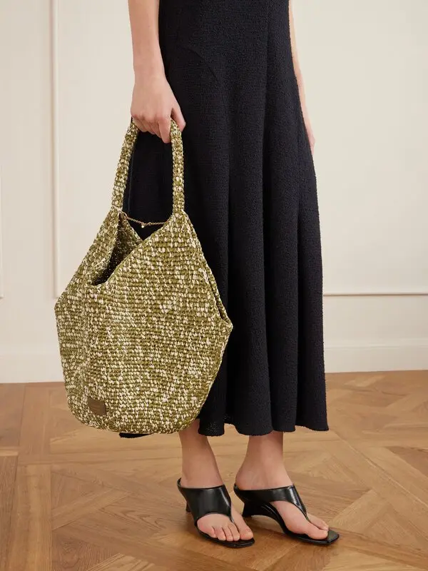 Khaite Lotus Medium Two-tone Woven Tote