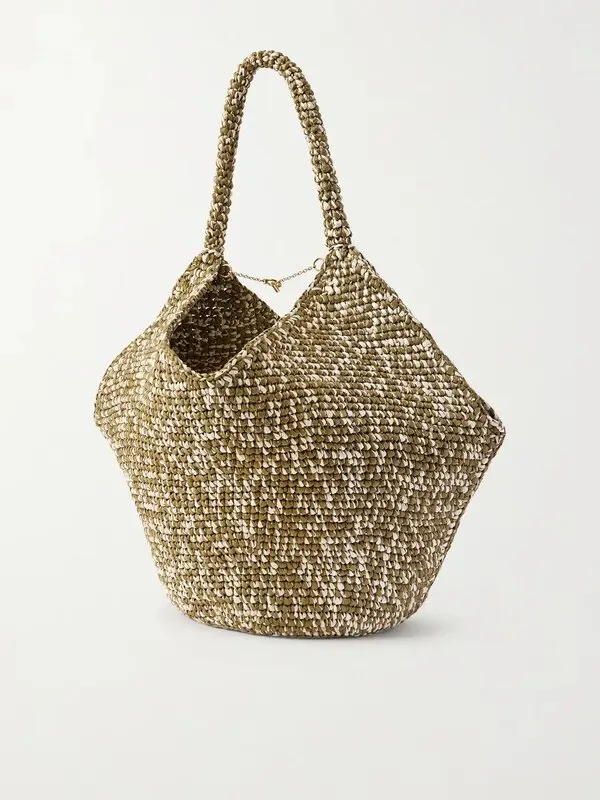 Khaite Lotus Medium Two-tone Woven Tote