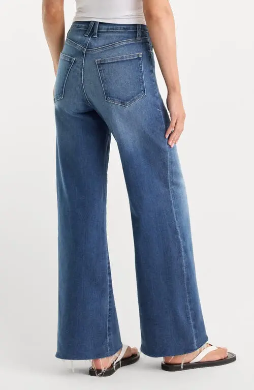 Good American Soft-tech High Waist Wide Leg Jeans