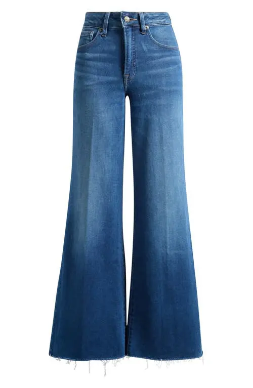 Good American Soft-tech High Waist Wide Leg Jeans