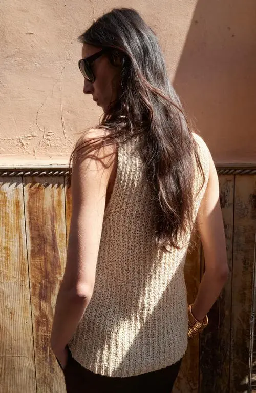 Mango Open Stitch Cotton Tank