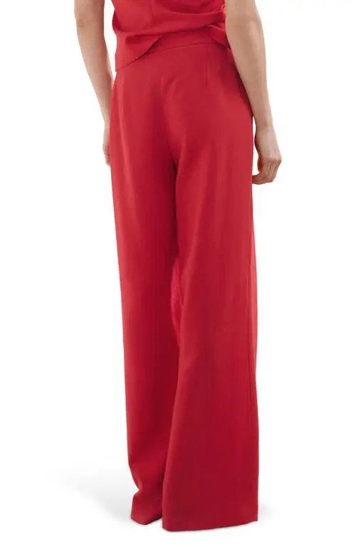 Mango Straight Leg Pants - Red