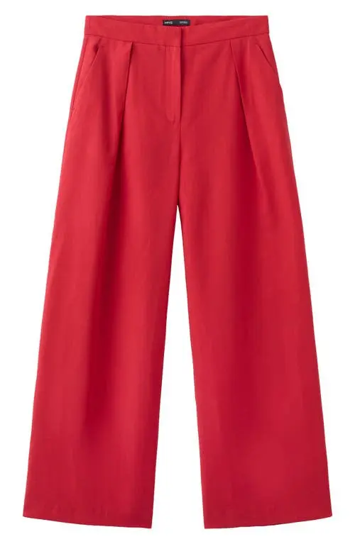 Mango Straight Leg Pants - Red