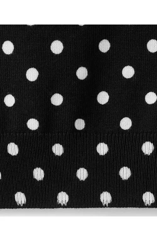Mango Polka Dot Short Sleeve Crewneck Sweater