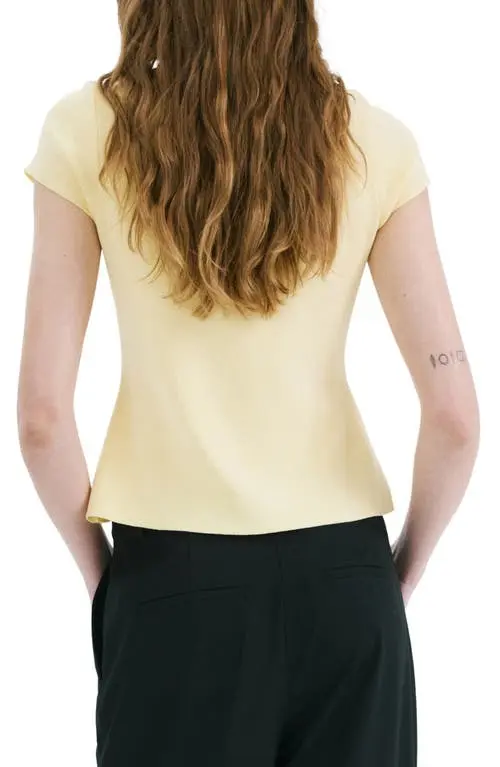 Mango Frill Short Sleeve Cardigan