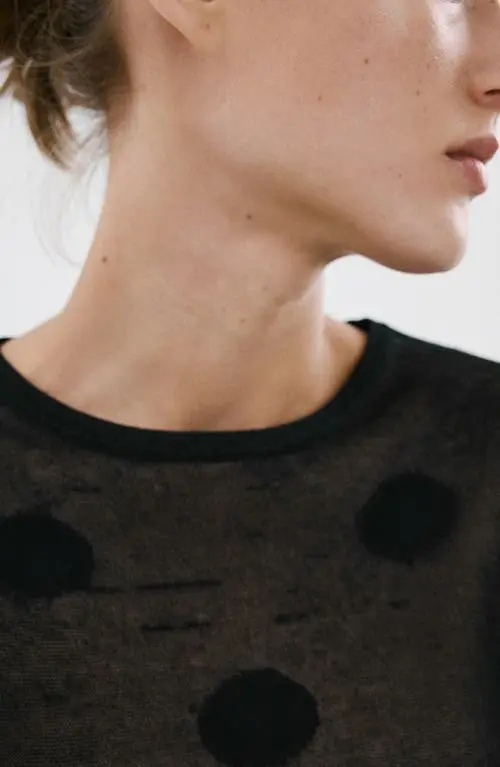 Mango Polka Dot Fine Knit Sweater