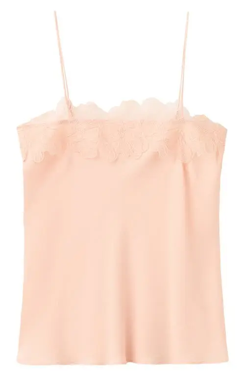 Mango Lace Trim Satin Camisole