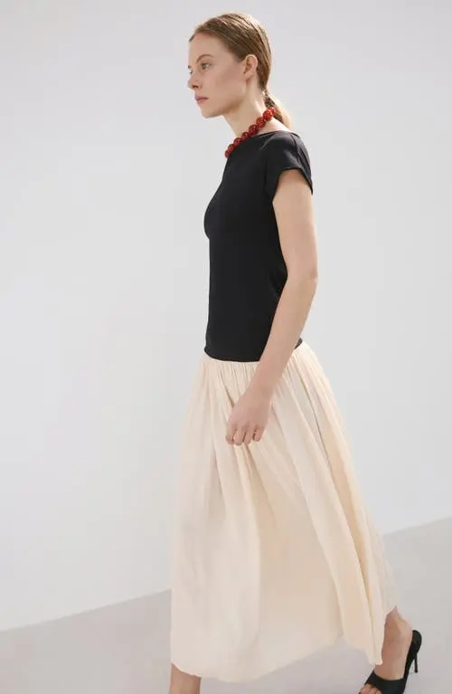 Mango One-shoulder Flared Maxi Dress