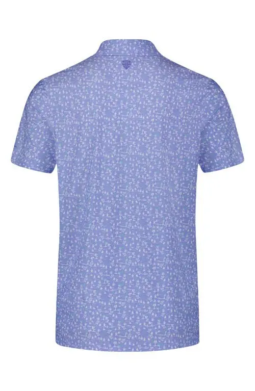 Ben Sherman Desert Island Print Stretch Jersey Golf Polo