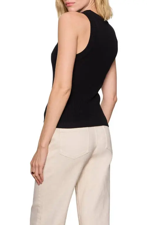 Sanctuary In The Mix Cotton Sweater Tank - Black
