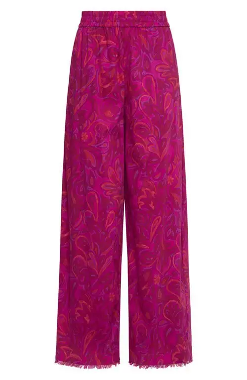 Cinq À Sept Paisley Bloom Cotton Blend Pants