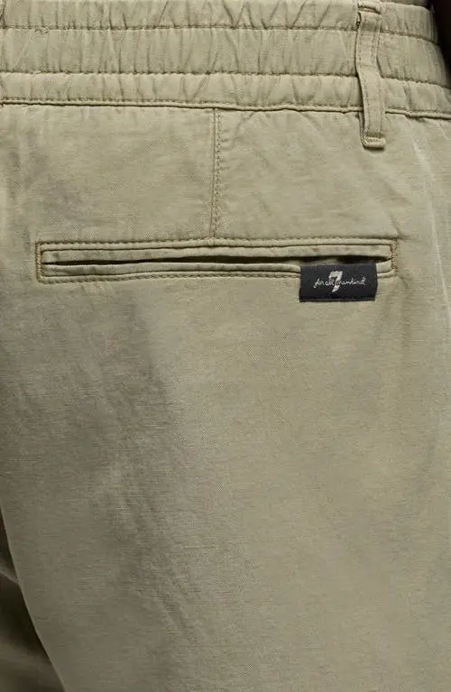 7 For All Mankind Hybrid Twill Jogger Shorts - Army