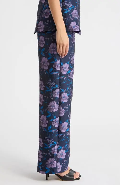 SUGARLIPS Floral Jacquard Wide Leg Pants