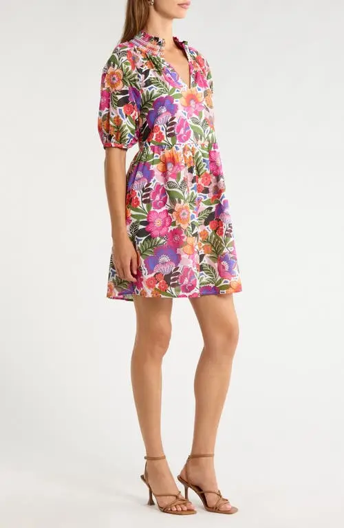 SUGARLIPS Rendal Floral Babydoll Mini Dress - Floral-multi
