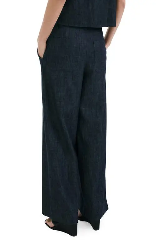 Mango Mid Rise Wide Leg Trouser Jeans
