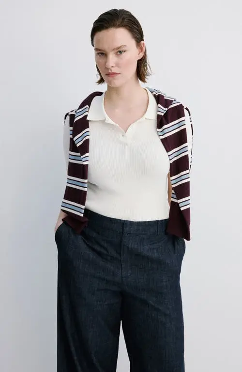 Mango Mid Rise Wide Leg Trouser Jeans