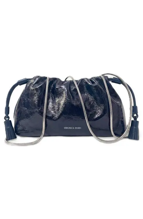 Veronica Beard Crinkle Leather Small Stash Bag - Navy