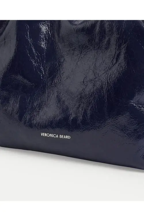 Veronica Beard Crinkle Leather Small Stash Bag - Navy