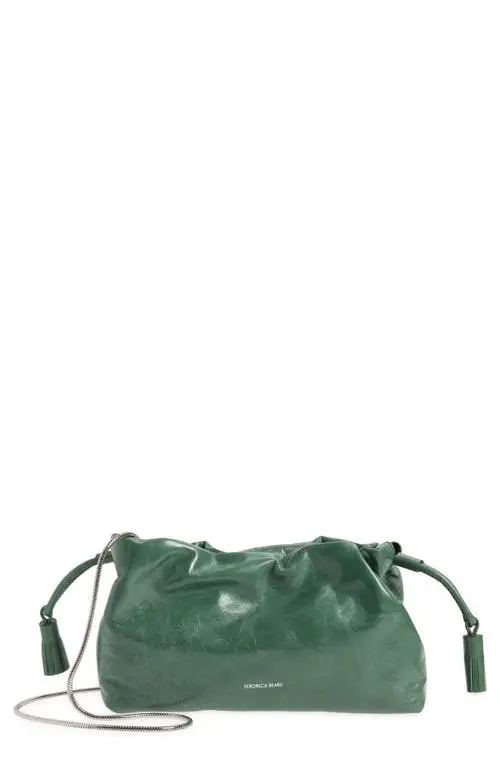 Veronica Beard Crinkle Leather Small Stash Bag - Sage