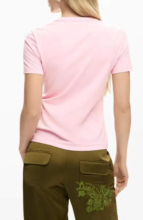 Desigual Graphic Logo Crewneck T-shirt - Pink