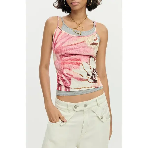 Desigual Layered Floral Print Camisole