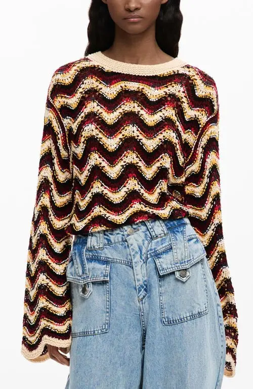 Desigual Elasticized Ankle Cuff Straight Leg Jeans