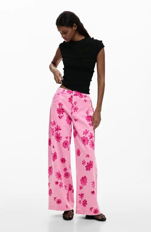 Desigual Cap Sleeve T-shirt With Ruffle Trim