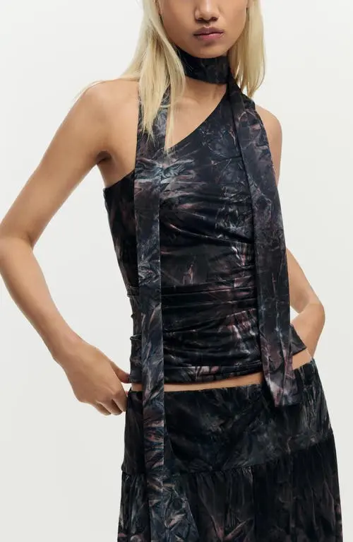 Desigual Sleeveless Top With Attached Scarf