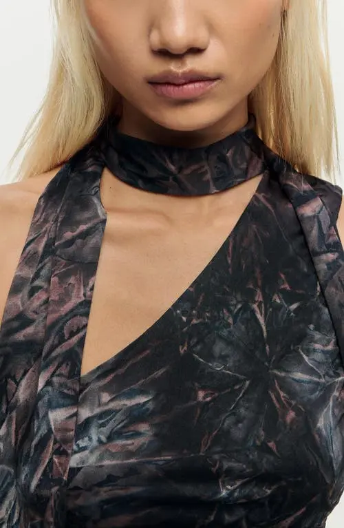 Desigual Sleeveless Top With Attached Scarf