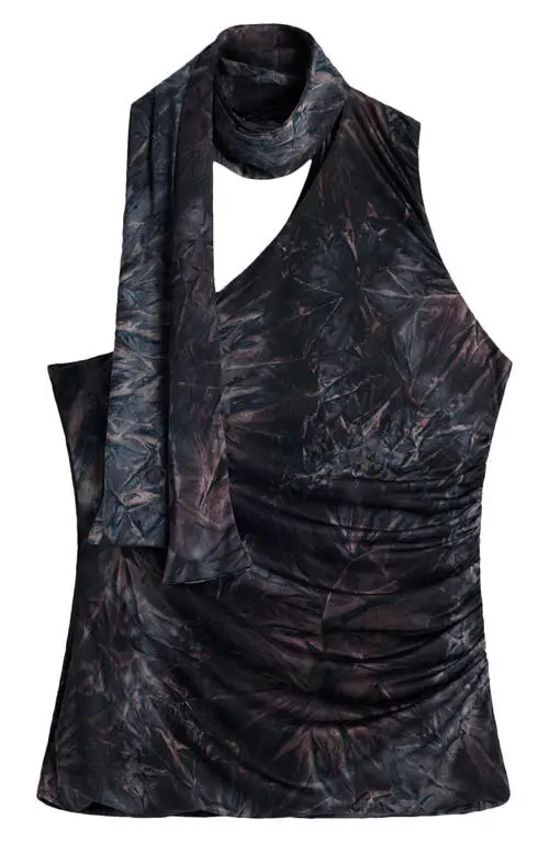 Desigual Sleeveless Top With Attached Scarf