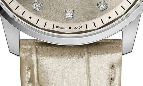 MIDO Commander Lady Automatic Watch With Diamonds - Brown
