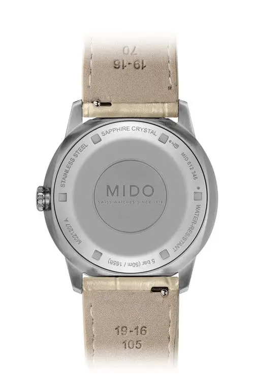 MIDO Commander Lady Automatic Watch With Diamonds - Brown
