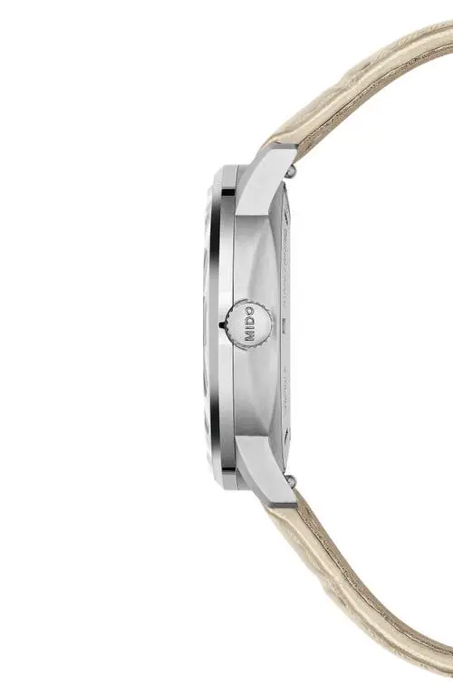 MIDO Commander Lady Automatic Watch With Diamonds - Brown