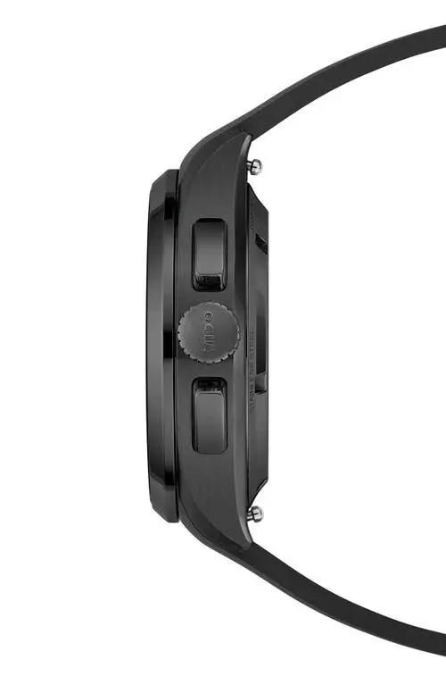 MIDO Multifort Skeleton Chronograph Automatic Rubber Strap Watch - Black