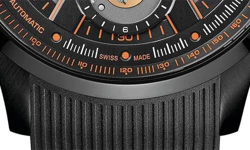 MIDO Multifort Skeleton Chronograph Automatic Rubber Strap Watch - Black