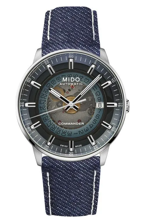 MIDO Commander Gradient Automatic Stainless Steel Bracelet Watch - Blue